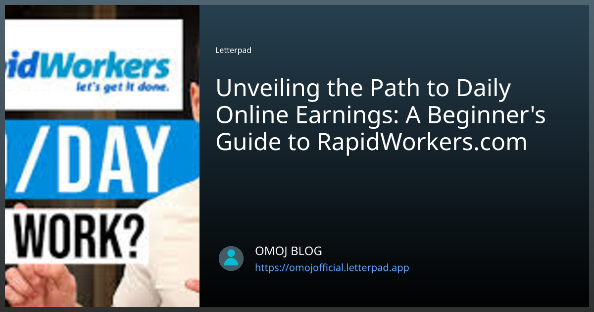 Unveiling the Path to Daily Online Earnings: A Beginner's Guide to ...
